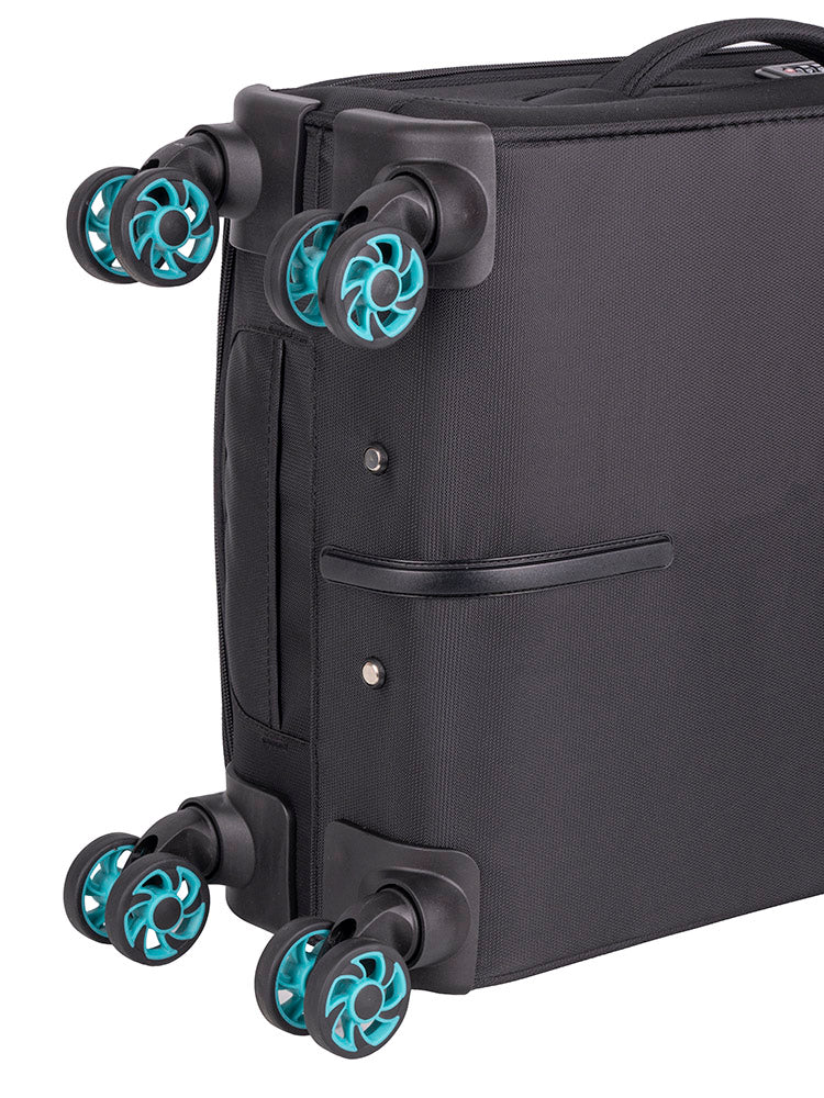 Voyager Synergy 4 Wheel Carry On Trolley Black – Saleys Travel Goods