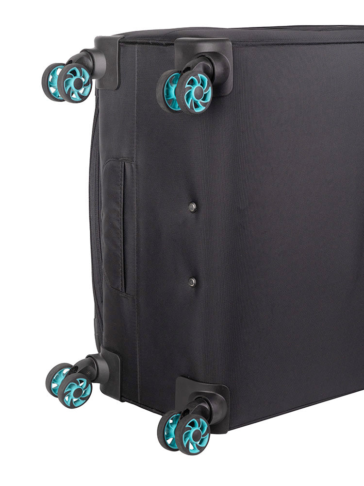 Voyager Synergy Large 4 Wheel Trolley Case Black – Saleys Travel Goods