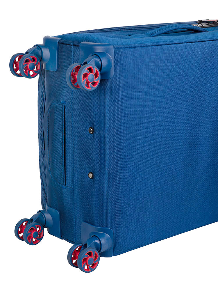 Voyager Synergy Medium 4 Wheel Trolley Case Navy – Saleys Travel Goods