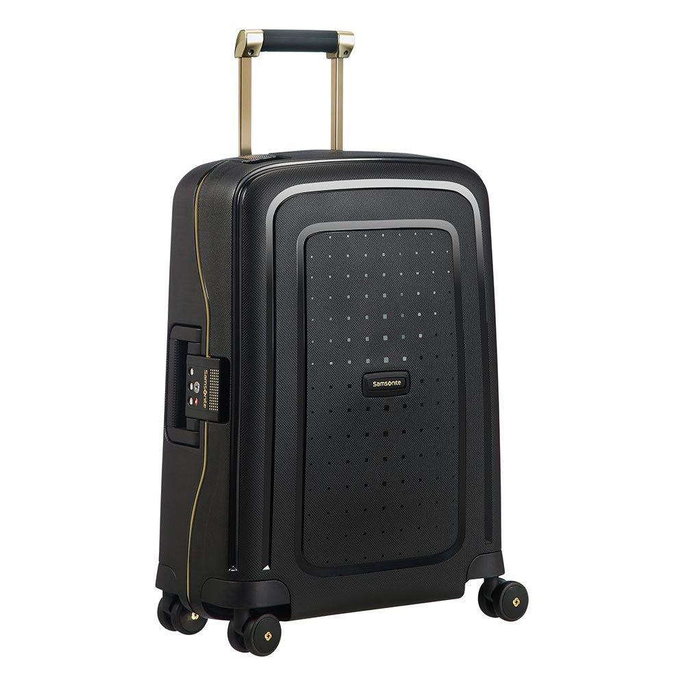 Samsonite SCure DLX Spinner 55cm Black Gold – Saleys Travel Goods